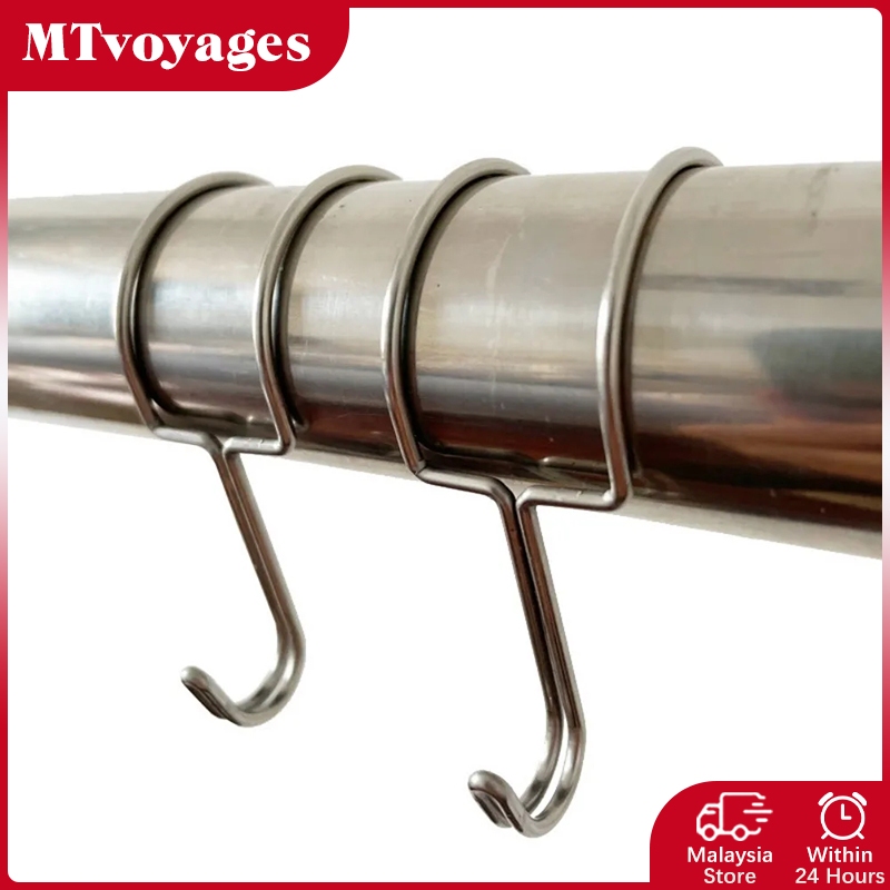 10 Pcs Round Tube Buckle Hook Windproof hooks Stainless Steel Hooks S ...