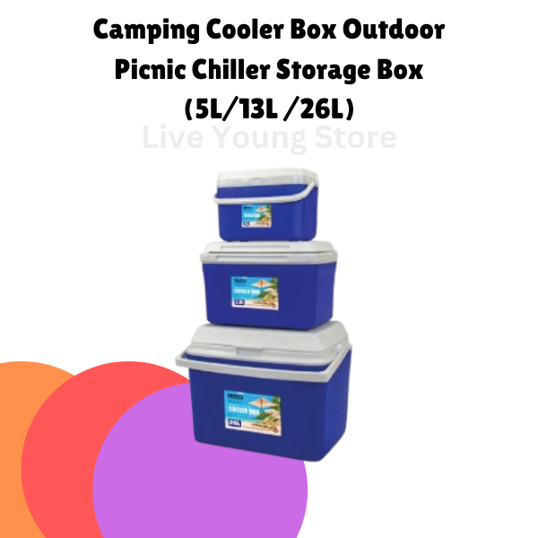 Camping Cooler Box Outdoor Picnic Chiller Storage Box (5L 13L 26L ...