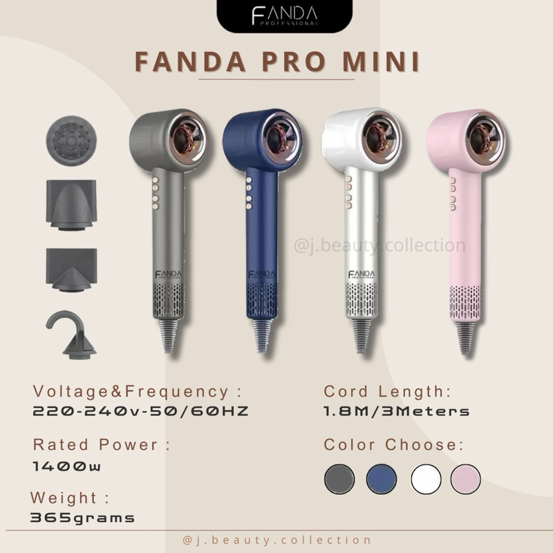 Fanda Pro Mini Hair Dryer Negative ion Hair Dryer Fanda Pro Mini吹风机 凡达负 ...