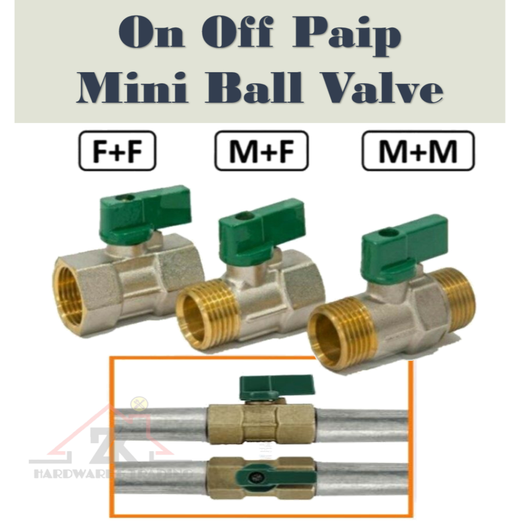 15mm Control Paip Air On Off Kecil Bawah Pipe Sinki Mini Cock Brass ...