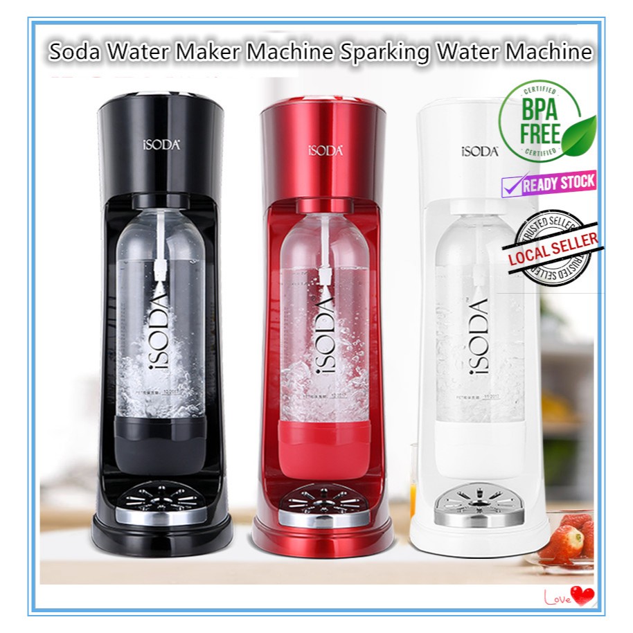 iSoda Classic Soda Maker Cafe Sparkling Juice Machine Refillable CO2 ...