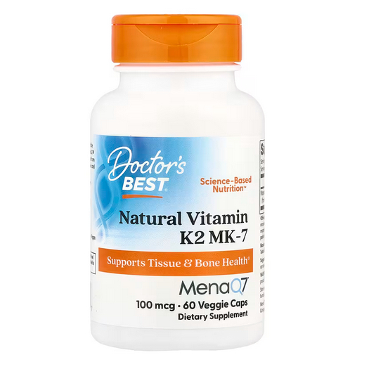Doctor's Best, Natural Vitamin K2 MK-7, with MenaQ 7, 100mcg, 60 Vcaps ...