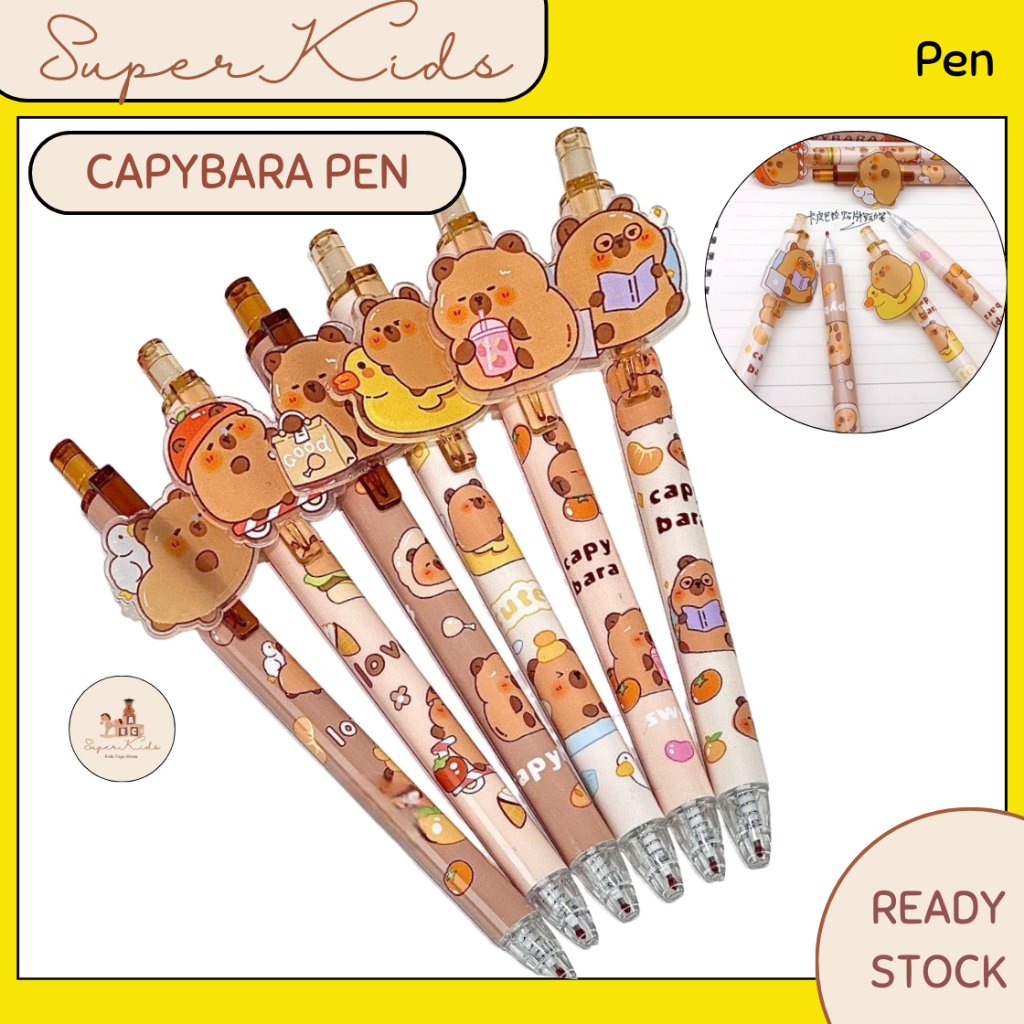 PEN Writing Paper Stationery Cute Capybara Cartoon Kids Gift Present ...