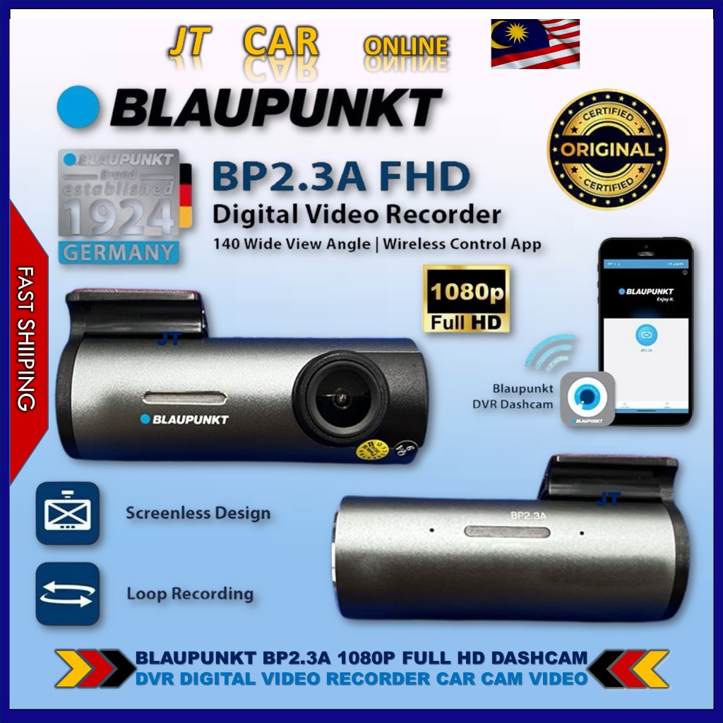 Blaupunkt BP2.3A 1080P Full HD Dashcam DVR Digital Video Recorder Car ...
