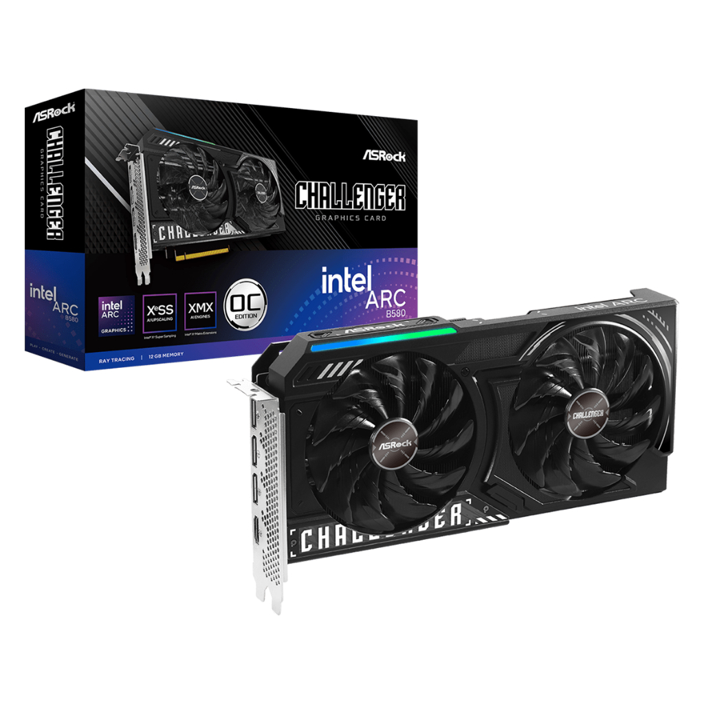 ASROCK INTEL ARC B580 CHALLENGER OC 12GB GDDR6 GRAPHICS CARD ( B580 CL ...