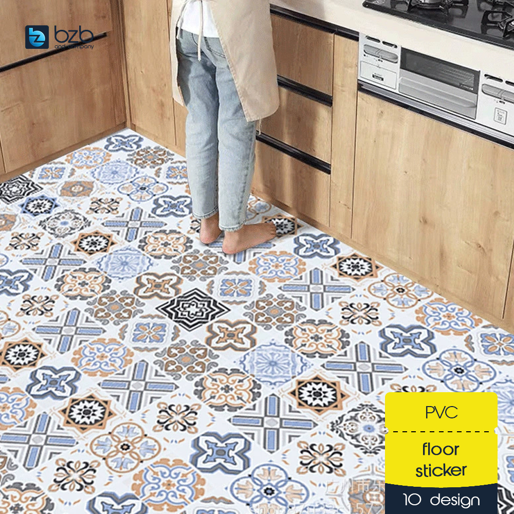 PVC Non Slip Floor Sticker Wallpaper Thickened Adhesive Flooring Tile ...