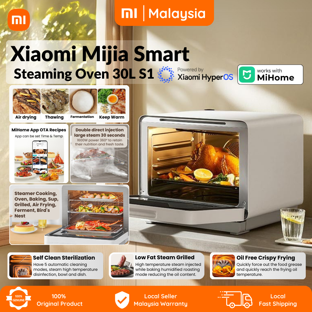 Xiaomi Mi Smart Steaming Oven 30L S1 NTC Temperature Steamer Steam Air ...