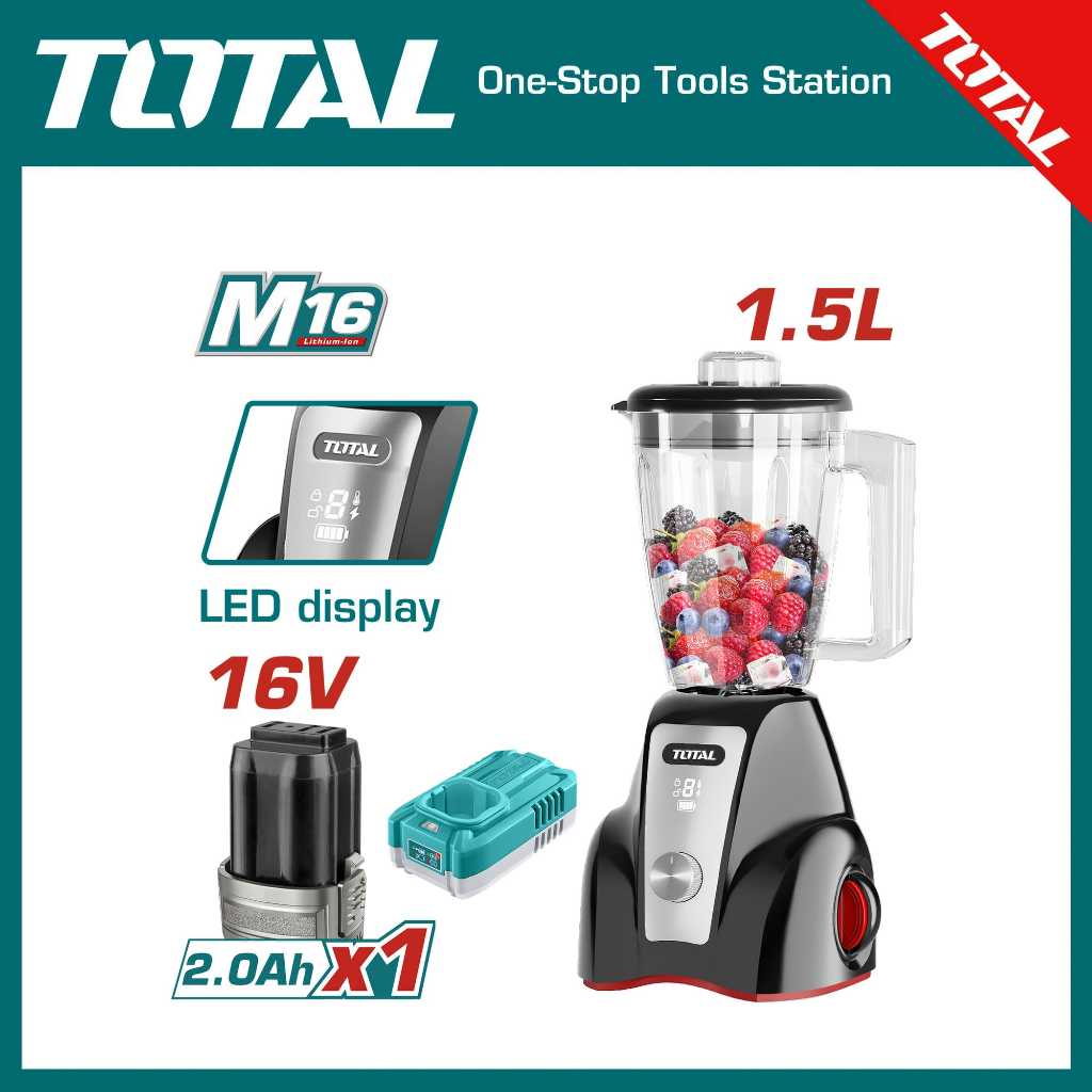 TOTAL Cordless stand blender TJB051Y | Shopee Malaysia