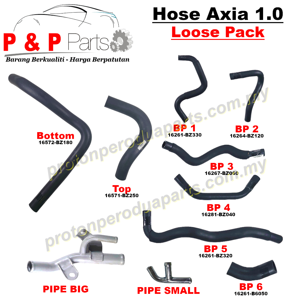 Loose Pack Water Coolant Hose Air Perodua Axia 1.0 Firts Modal | Shopee ...