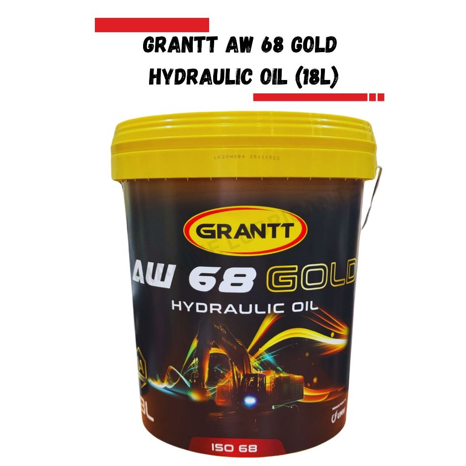 [NEW PACKAGING] GRANTT AW68 GOLD HYDRAULIC OIL (18L) | Shopee Malaysia