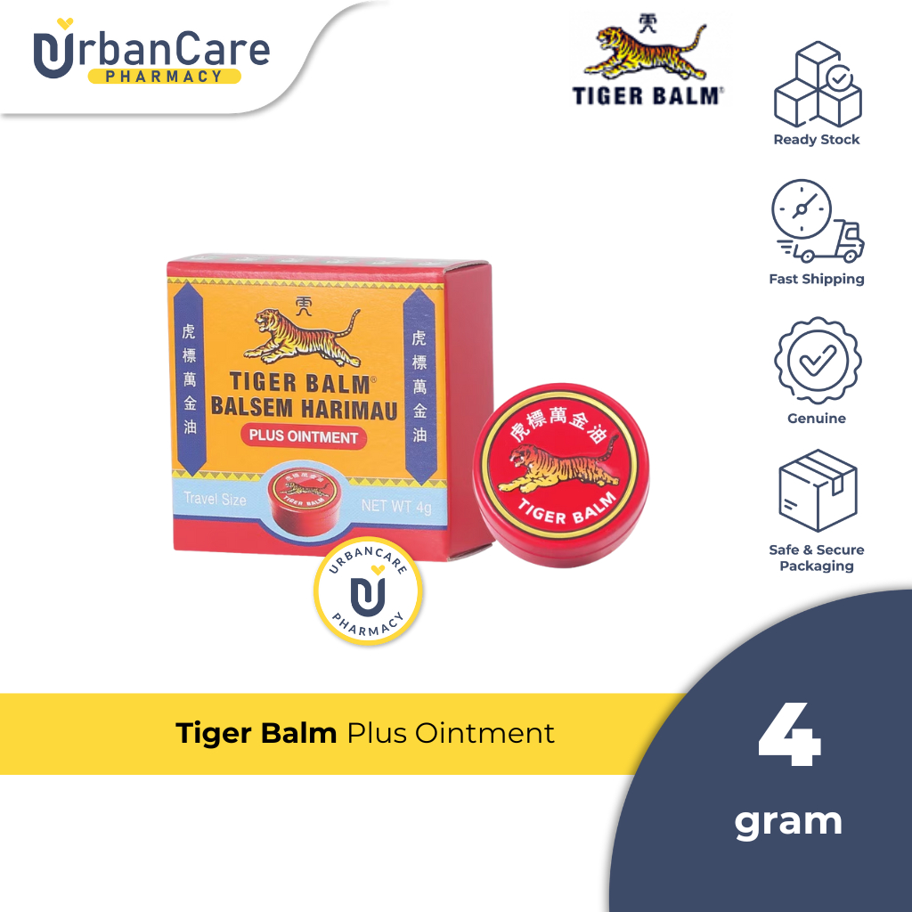 Tiger Balm Plus Ointment (4g / 10g / 19g / 30g) | Shopee Malaysia