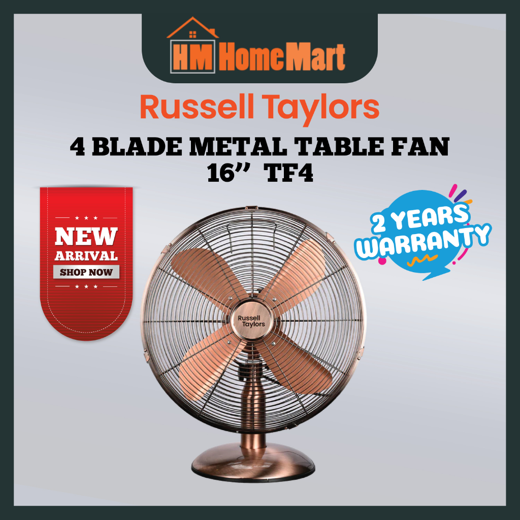 Russell Taylors Metal-Blade Table Fan 16 inch TF4 (2 Year Warranty) | Shopee Malaysia