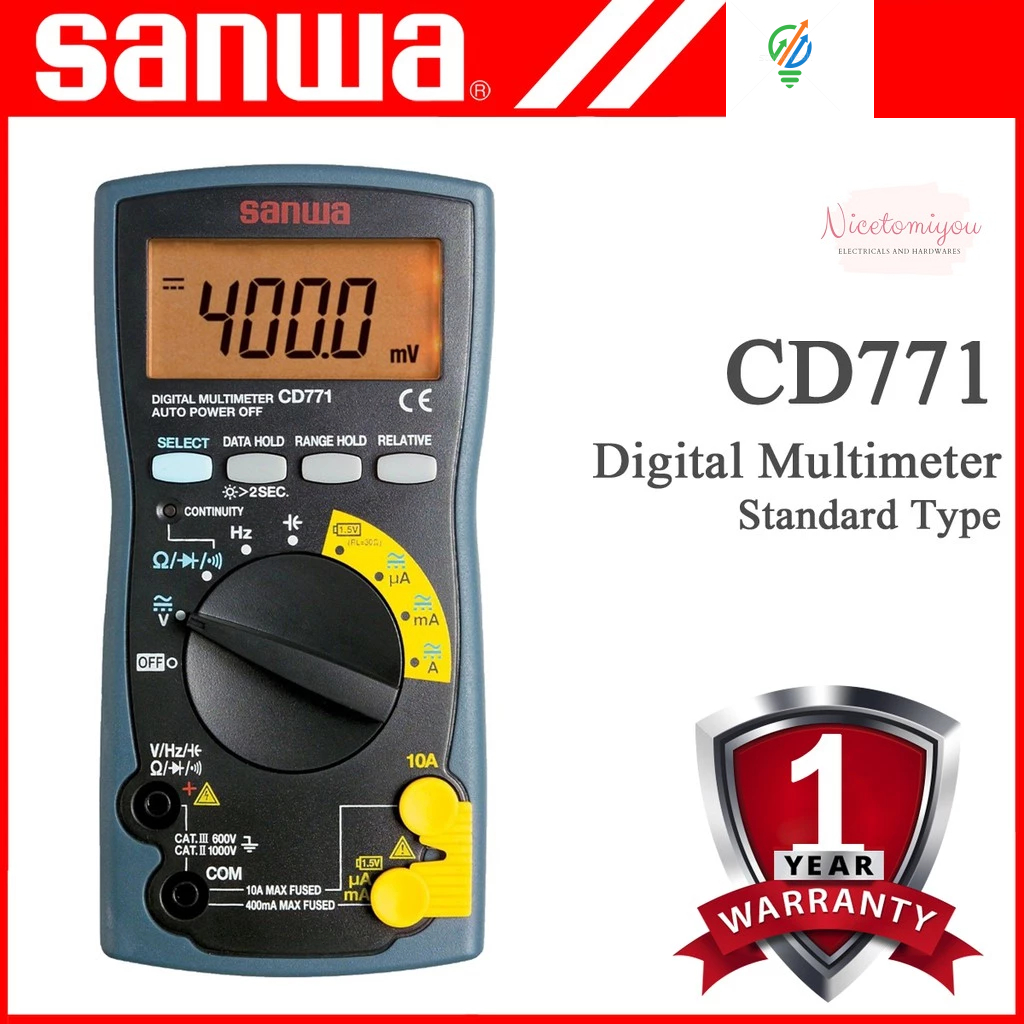 Sanwa CD771 Digital Multimeter | Shopee Malaysia