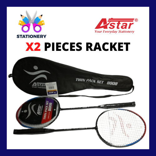 ASTAR / AMUSI Badminton Racket Twins Pack Set 8008 Sport Series / 2 ...