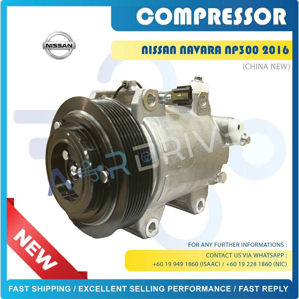 CHINA NEW NISSAN NAVARA NP300 2016 7PK 12V COMPRESSOR | Shopee Malaysia