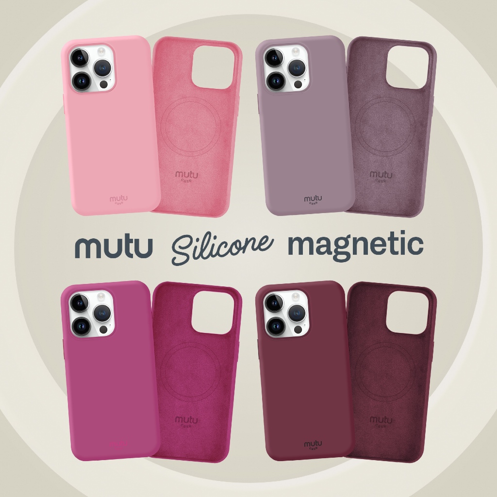Premium Mutu Silicone Magnetic Case Compatible with iP13 Series until iP16PROMAX - High Quality ...