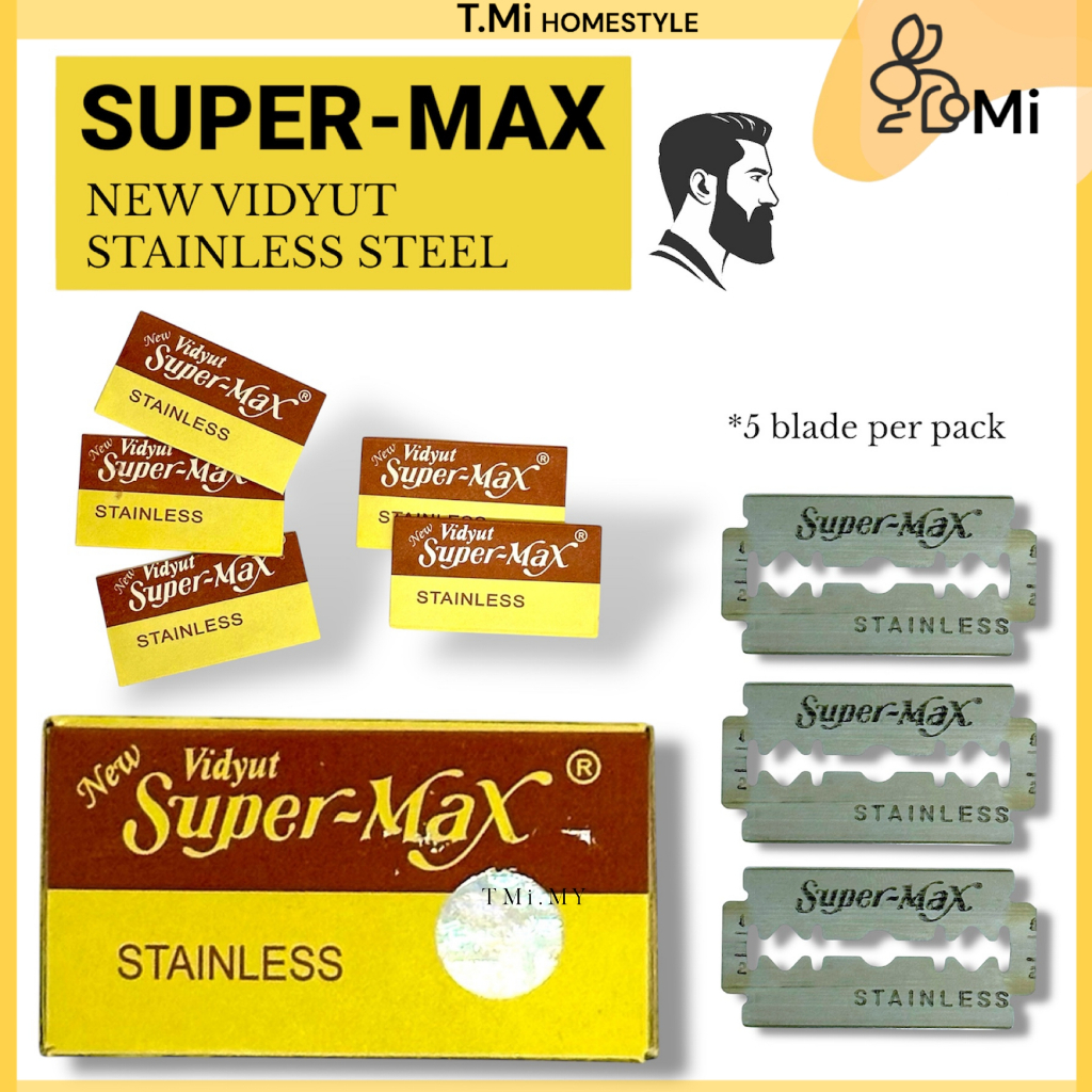 TMi Blade Super Max STAINLESS MATA PISAU 5 BLADE PER PACK (AUTHENTIC ...