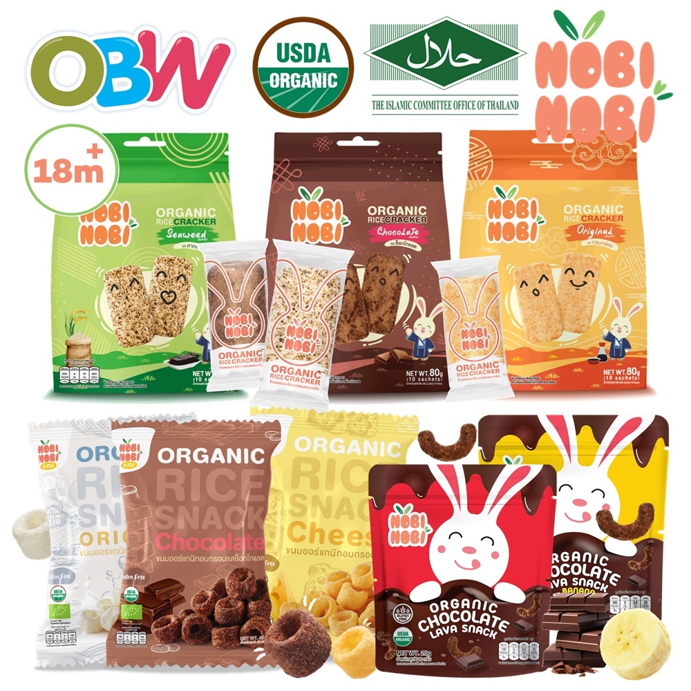 Nobi Nobi Organic Kids Rice Snack 40g | Halal Baby Food | Ready To Eat ...
