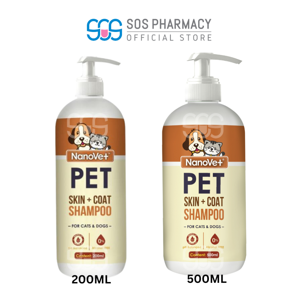Nanovet Pet Skin + Coat Shampoo for Cat and Dog - Medicated Shampoo ...