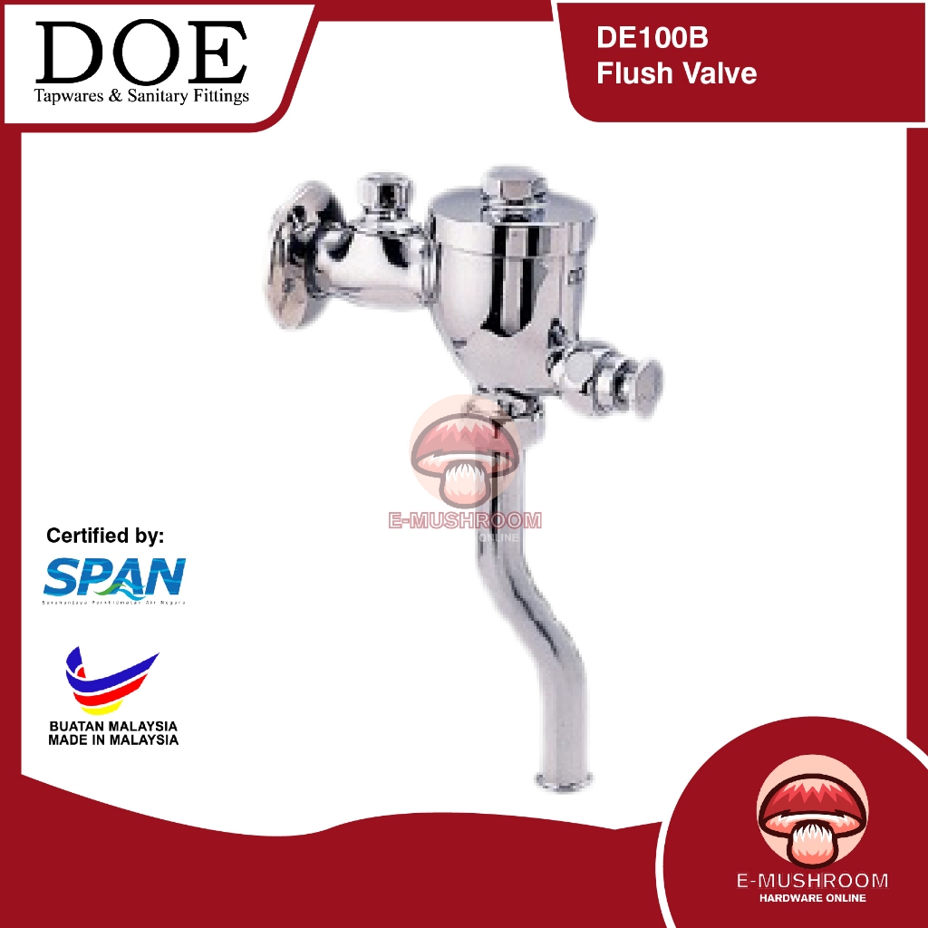 Doe DE100B Urinal Flush Valve - Bend Pipe | Shopee Malaysia