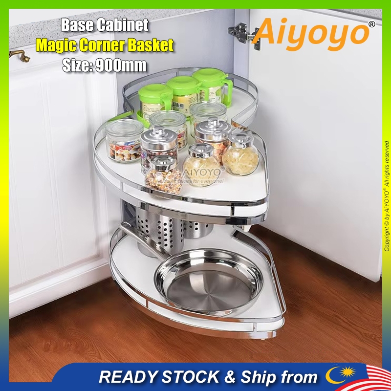 Kitchen Magic Corner Basket Pull Out Corner Cabinet Rak Bakul Tarik Kabinet Dapur Slide Out ...