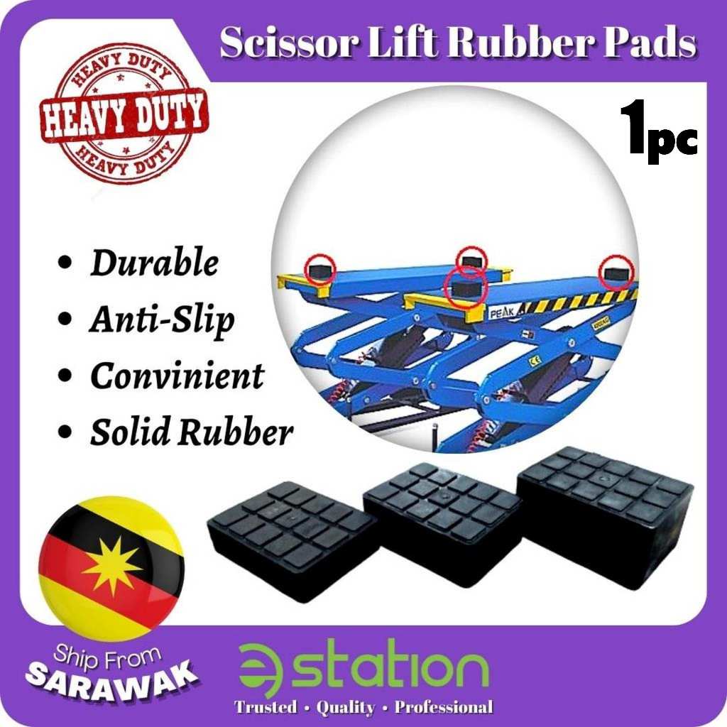 Heavy Duty Car Scissor Lift Rubber Pads 160*120 * 40/60/80 mm | Shopee ...