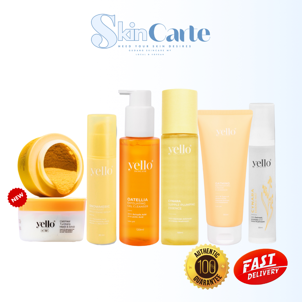 Yello Oatmeal Turmeric Mask & Scrub OTMS Cynara Supple Plumping Essence ...