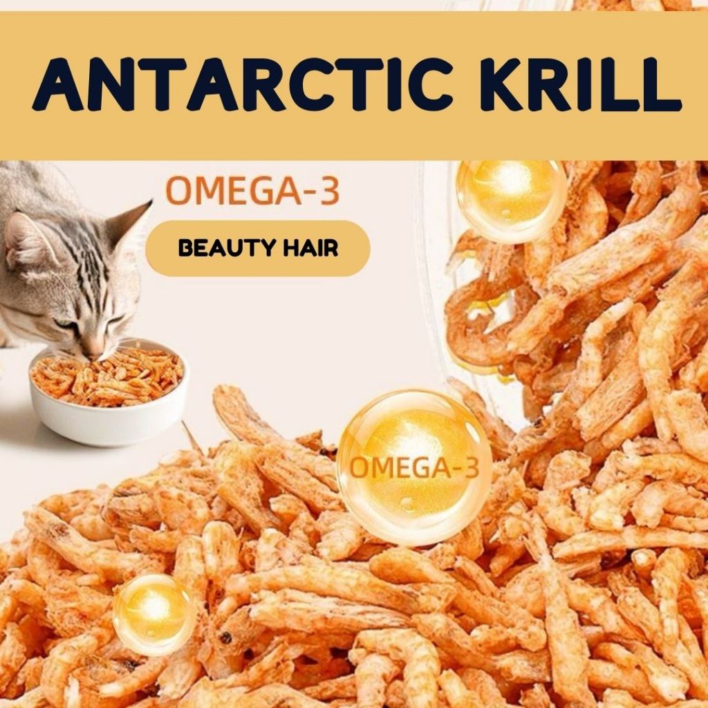 Gun PET Freeze Dried Antarctic Krill 50g Zero Additive Fresh Makanan ...
