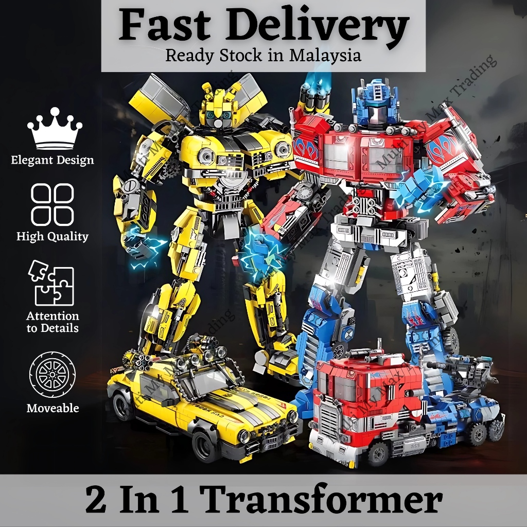 Transformers 2 in 1 Building Block Optimus Prime Bumblebee Lego Car ...