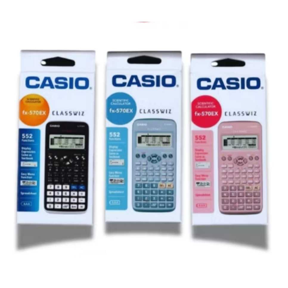 CASIO SCIENTIFIC CALCULATOR CLASSWIZ FX - 570EX PINK/BLUE//BLACK ...