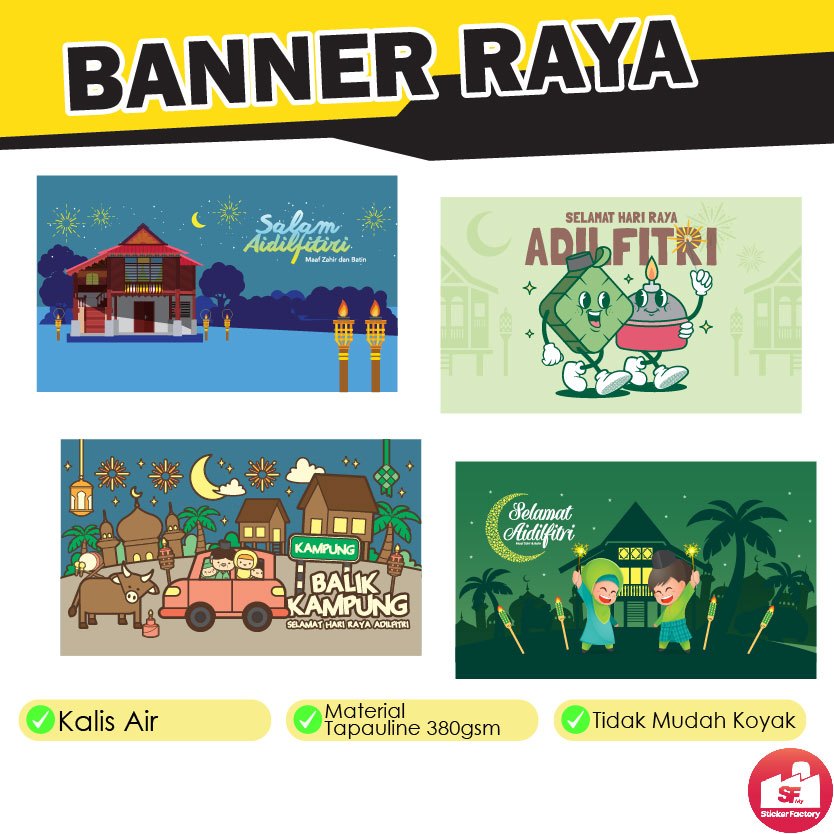 Banner Backdrop Photobooth Hari Raya Tapauline Tebal | Shopee Malaysia