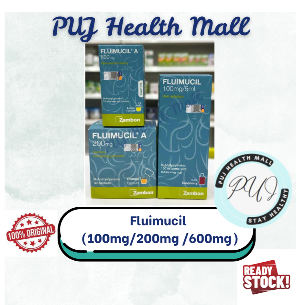 Fluimucil N-Acetylcysteine (100mg Oral Solution/200mg Granules Sachets ...