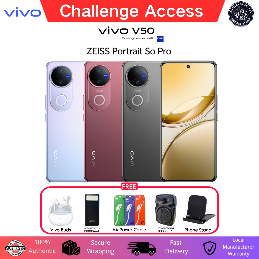 vivo V50 5G(12+12GB Extend RAM + 512GB/256GB ROM)Co-engineered with ZEISS l Snapdragon 7 Gen 3 ...