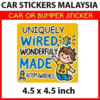 Car Sticker / Bumper Sticker / Motor Sticker - Uniquely Wired Autism ...