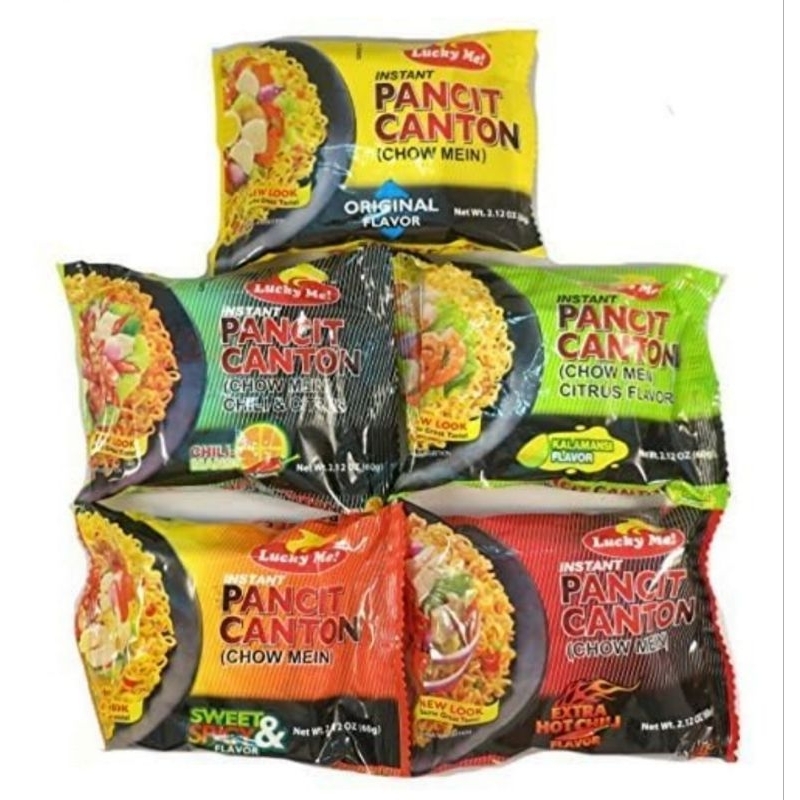 Lucky Mee Pansit Canton ( Original , Spicy , Sweet & Spicy , Kalamansi ...