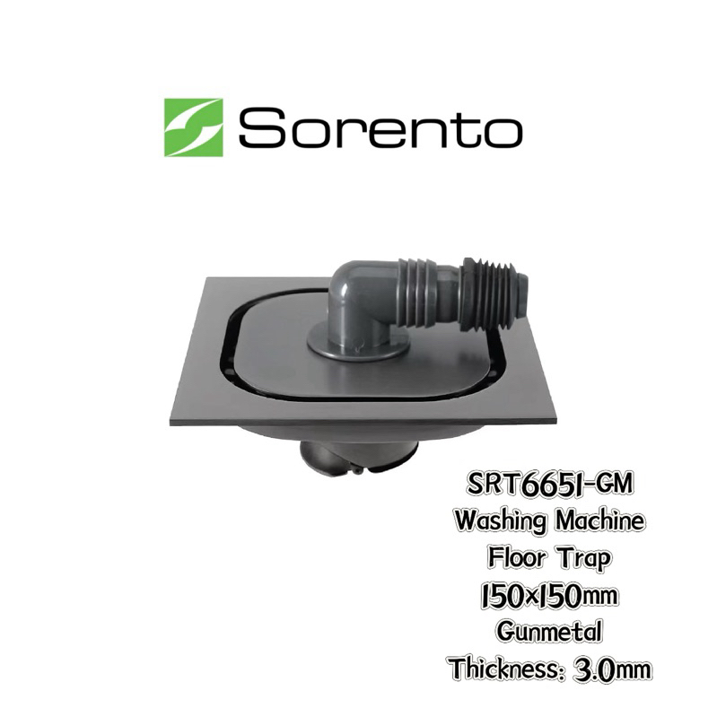 NEW💥SORENTO STAINLESS STEEL 304 GUNMETAL Washing Machine Floor Trap ...