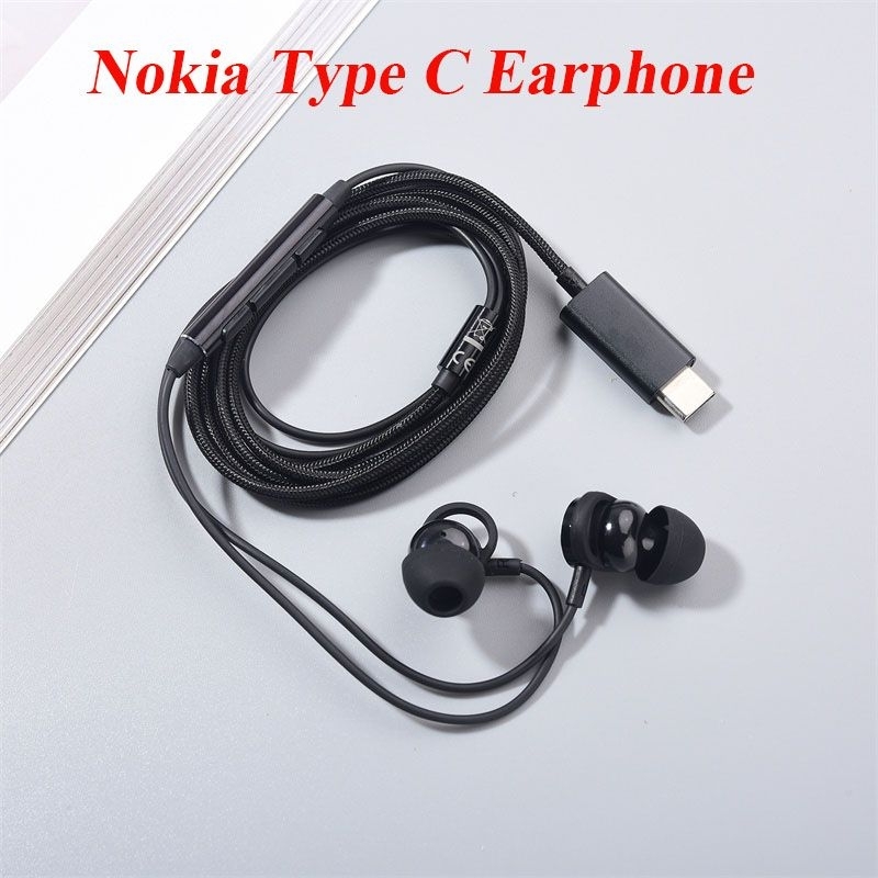 USB-C Edition Earphone Type C USB Headsets Stereo Music Super Bass 1.2m ...