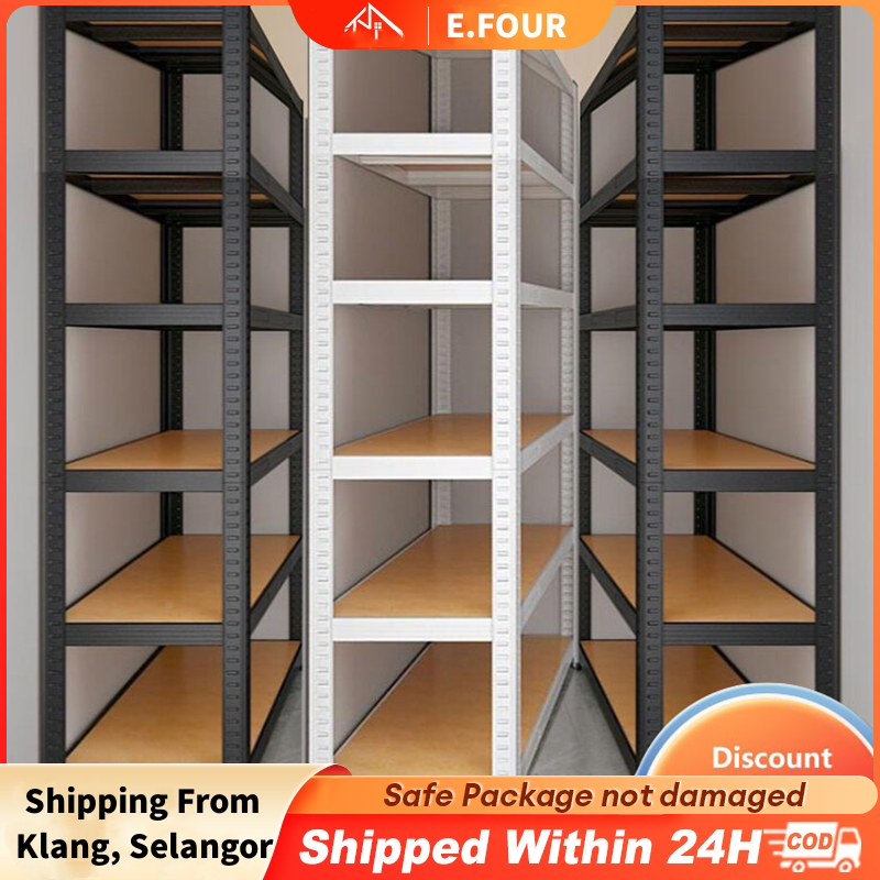 6Tier Black Boltless Rack Kitchen Rak Heavy Duty Rack High Load-Bearing ...