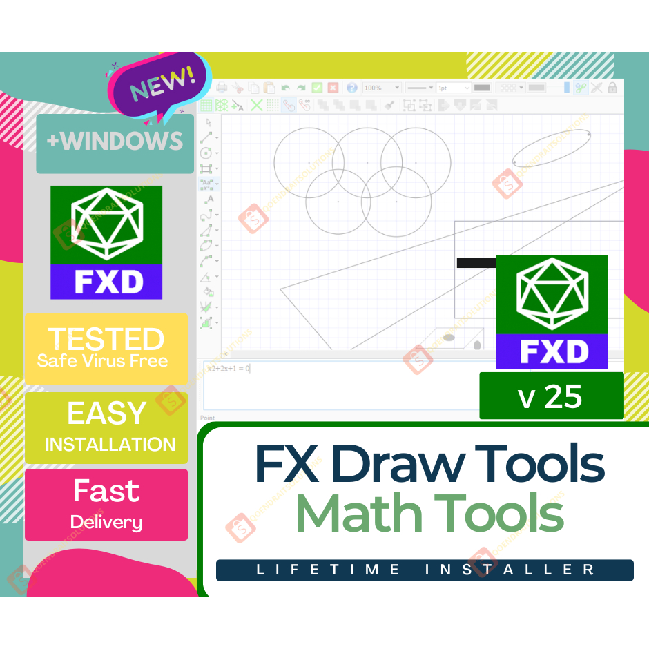 FX Draw Tools v25 MultiDocs Math Tools | Video Guide Include | For Win ...