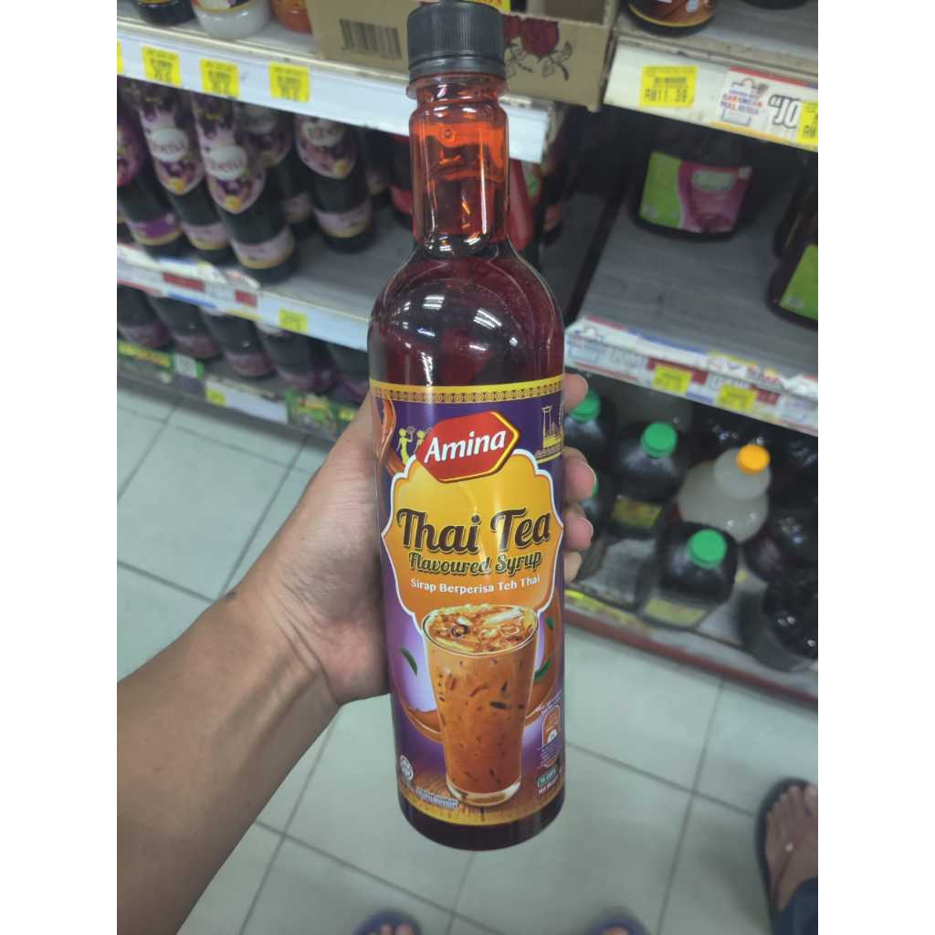 AMINA Layer Thai Tea Syrup 750mL | Shopee Malaysia