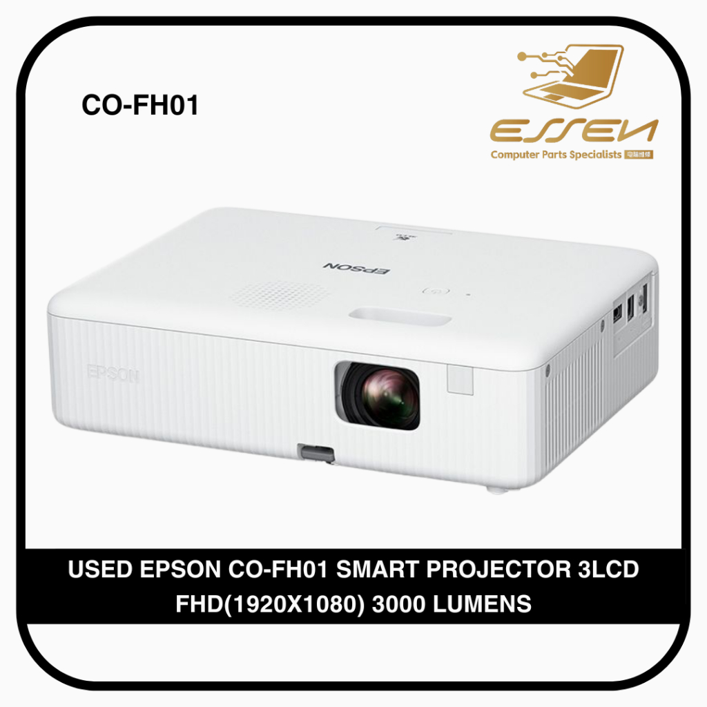USED EPSON CO-FH01 SMART PROJECTOR 3LCD FHD(1920X1080) 3000 LUMENS ...