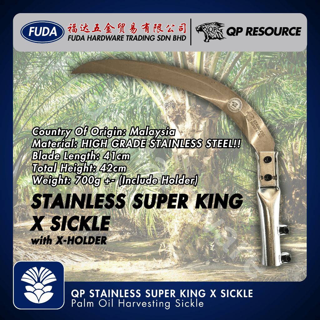 QP STAINLESS STEEL SUPER KING SICKLE (X-HOLDER INCLUDED) | Shopee Malaysia