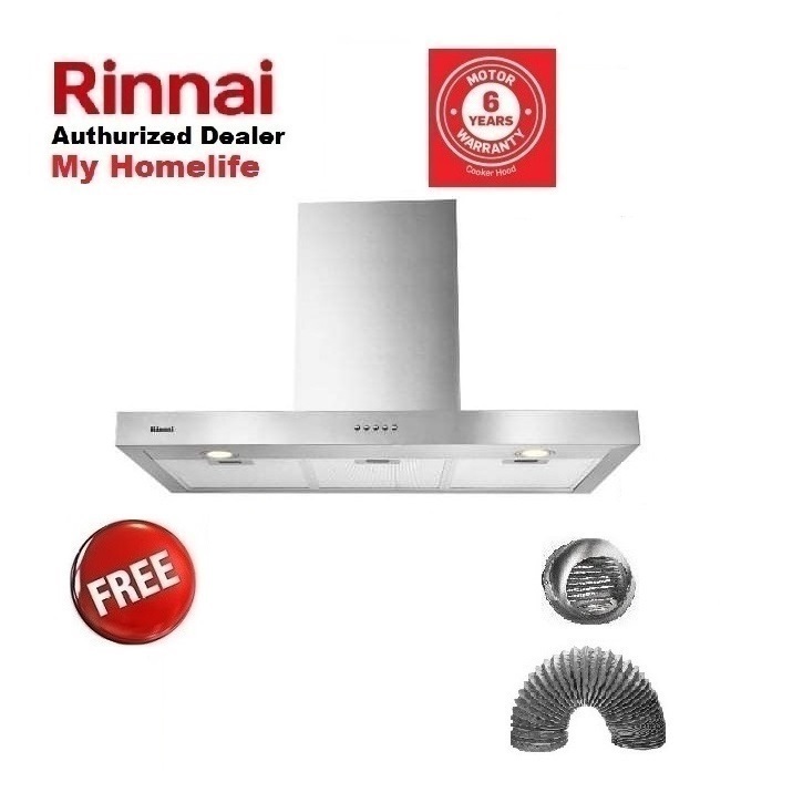 Rinnai RH-C95A-SSVR 90cm Chimney Cooker Range Hood (Silver)(NON RETURNABLE) | Shopee Malaysia