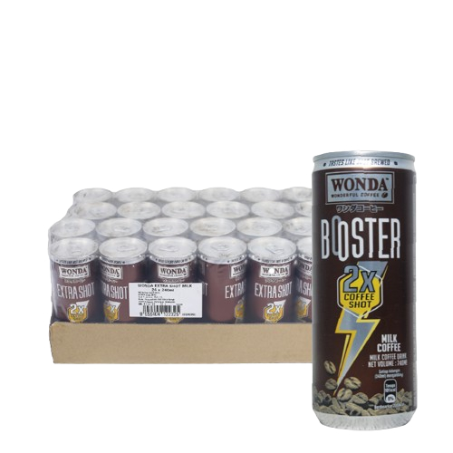 Wonda Booster Milk Coffee / Black Coffee 24 X 240ML (Carton) | Shopee ...