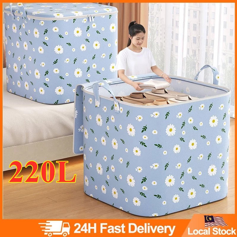 New 180/220L Daisy Storage Bag Large Storage Box Clothes Organizer ...