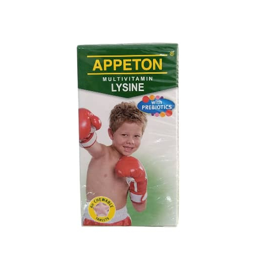 KOTRA APPETON MULTIVITAMIN LYSINE WITH PREBIOTICS CHEWABLE TABLETS 1x60 ...