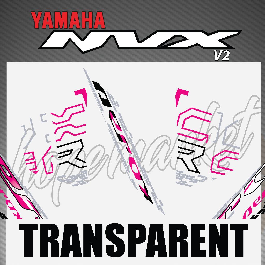 STRIPE MOTOR YAMAHA NVX V2 155 AEROX (41) TRANSPARENT CUSTOM BODY ...