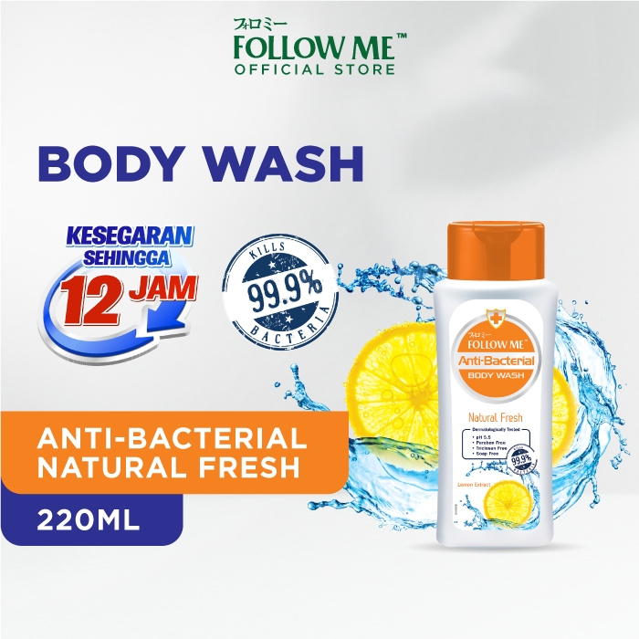 Follow Me Anti-Bacterial Body Wash 220ml (Natural Fresh) | Shopee Malaysia