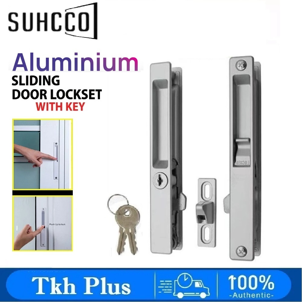SUHCCO 25mm A6 Aluminium Sliding Glass Door Slide Door Hook Lock with ...