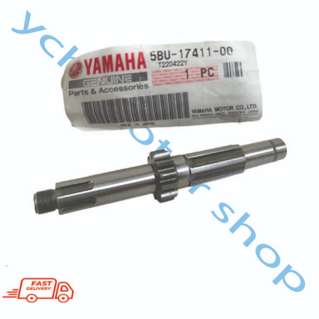 YAMAHA Y125Z Y125ZR 125Z 125ZR Y125 MAIN AXLE GEAR SHAFT 100% ORIGINAL 5BU-17411-00 | Shopee ...